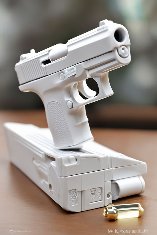 The image features a white toy gun by Roger C - Playground