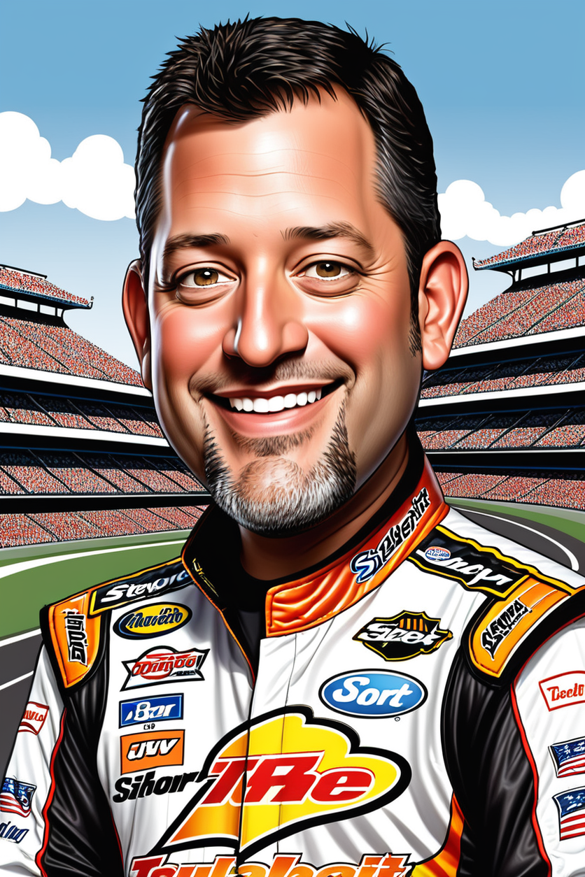 A funny cartoon caricature of Tony Stewart by Aijunkie - Playground