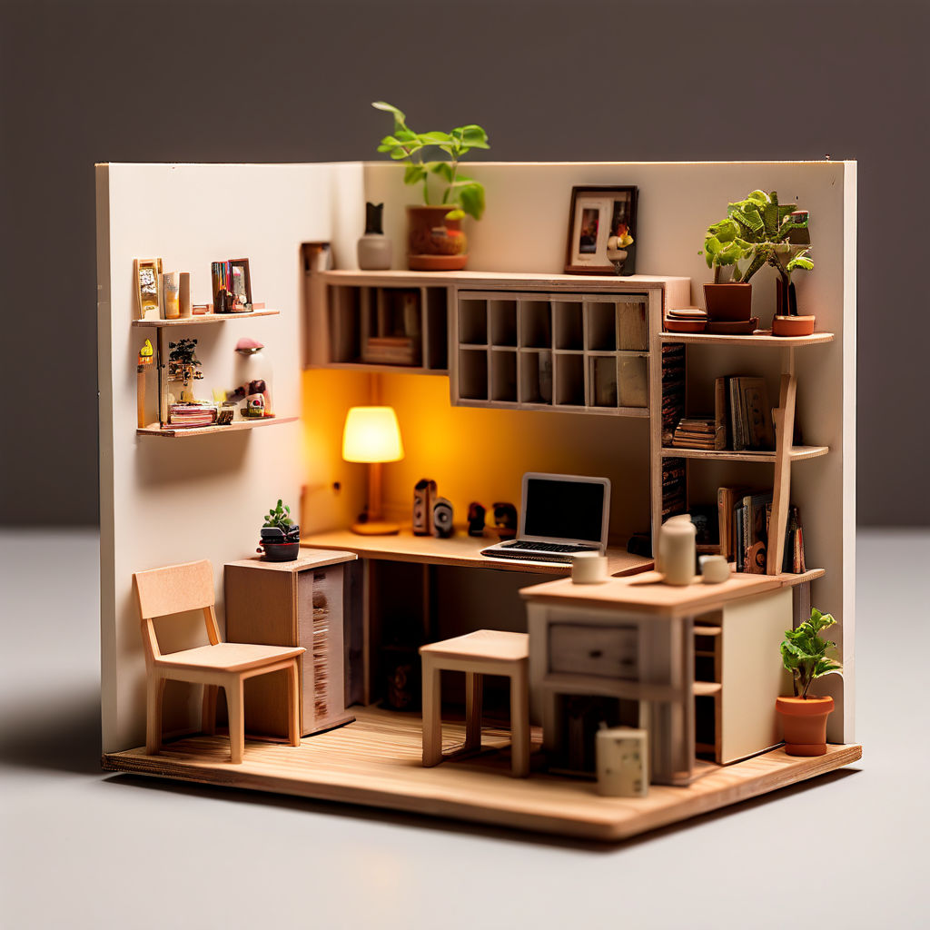 Tiny miniature room with very simple furniture by temu kenny - Playground