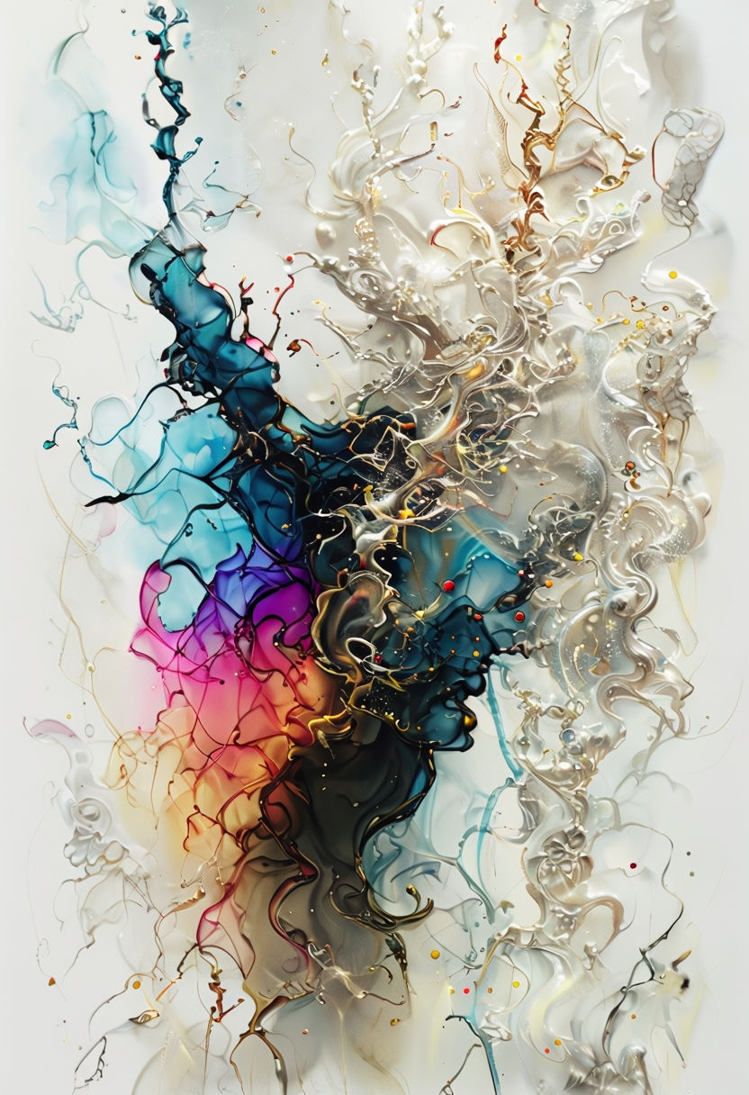 Alcohol ink splash art by Lionheart King - Playground