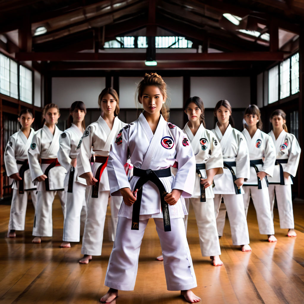 A Kyokushin karate school with a lot female students by mlle rose ...