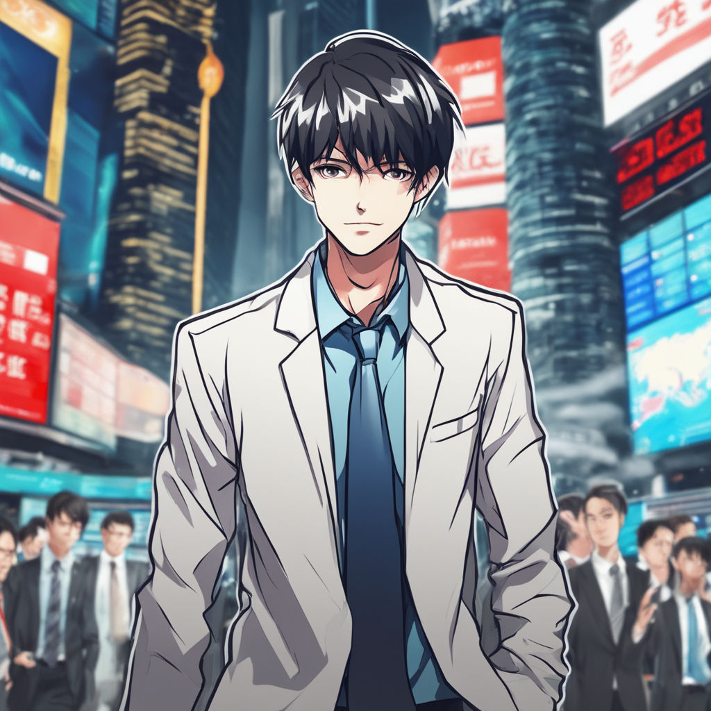 Create an anime style trending Stock market image by Anas Khan - Playground