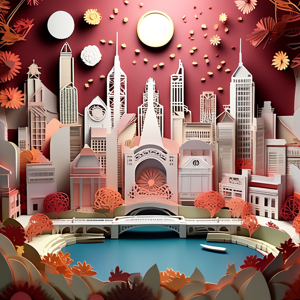 A mesmerizing paper-cut animation of the iconic construction... by japo ...