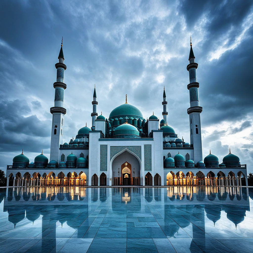 Mosque building architecture with cloudy weather by Willie Pittman ...