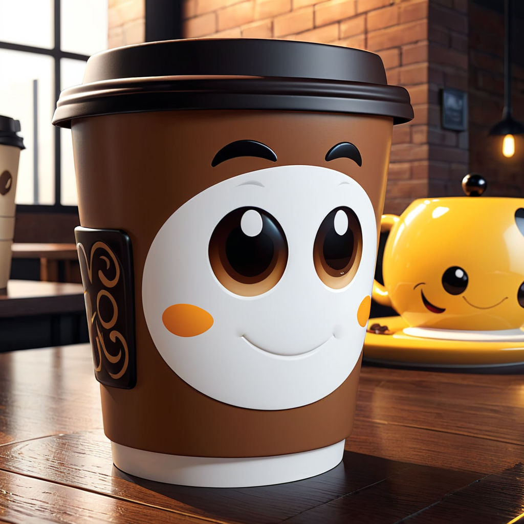3d cartoon animated coffee cup by Kristy Vargas - Playground