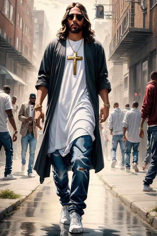 Jesus in Modern Cloths. hip-hop. Jeans and style. by Omi - Playground