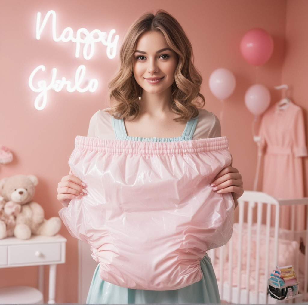 A woman holds a Large plastic diaper pant in her hand by Kimi Soytare ...