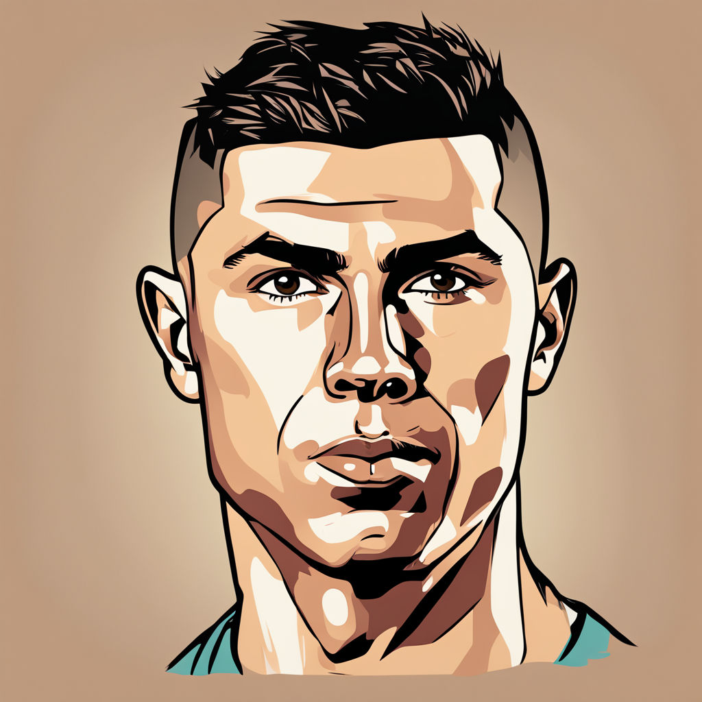 Cartoon face of Ronaldo by Gustav Bak Cronwald - Playground