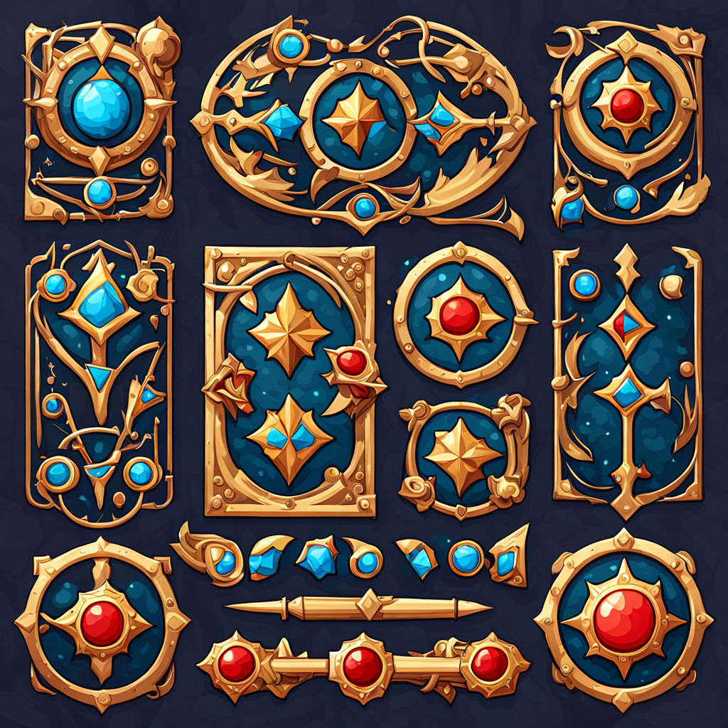 Medieval Themed 2d Ui Elements By Now Gaming Playground
