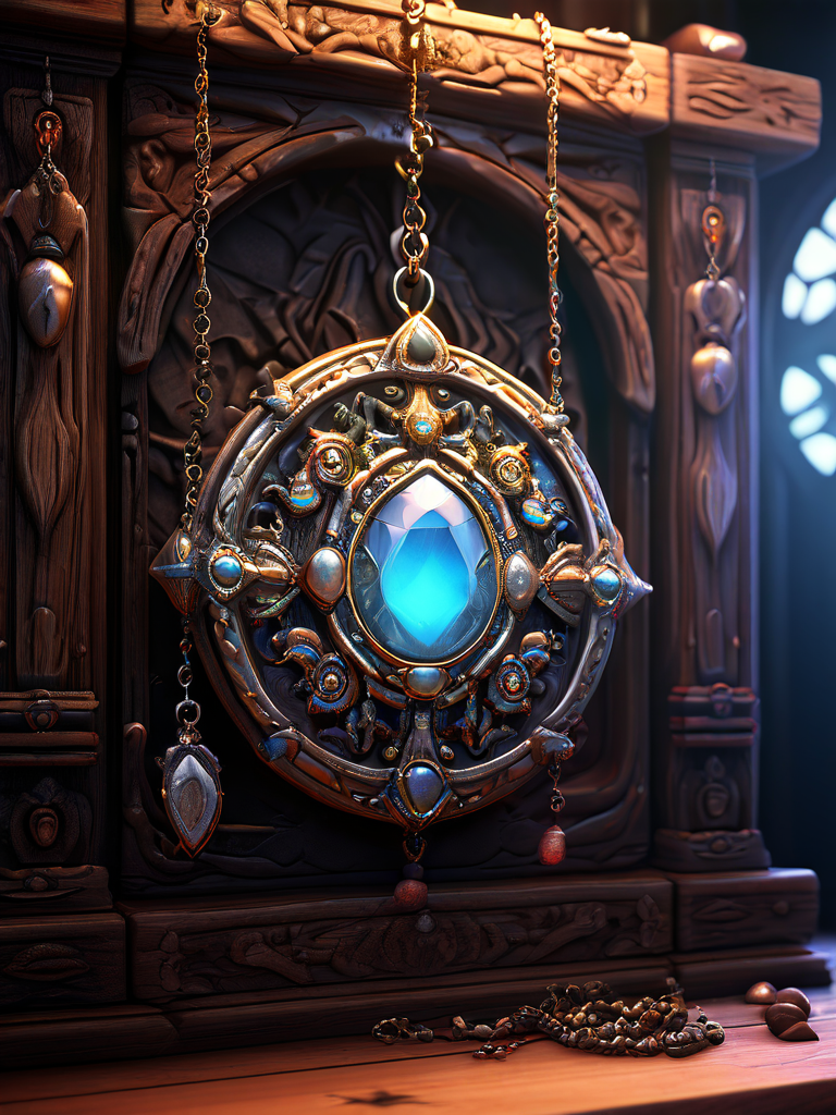 Concept art of a jeweled ascension medallion by Ghetto Kaiba - Playground