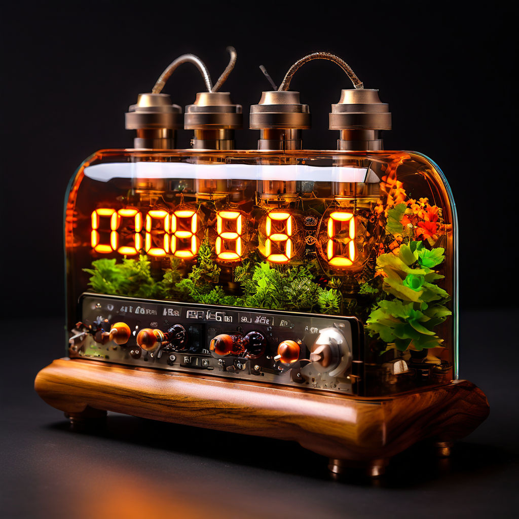 Digital nixie clock with yerba mate calabash by Bartłomiej N - Playground