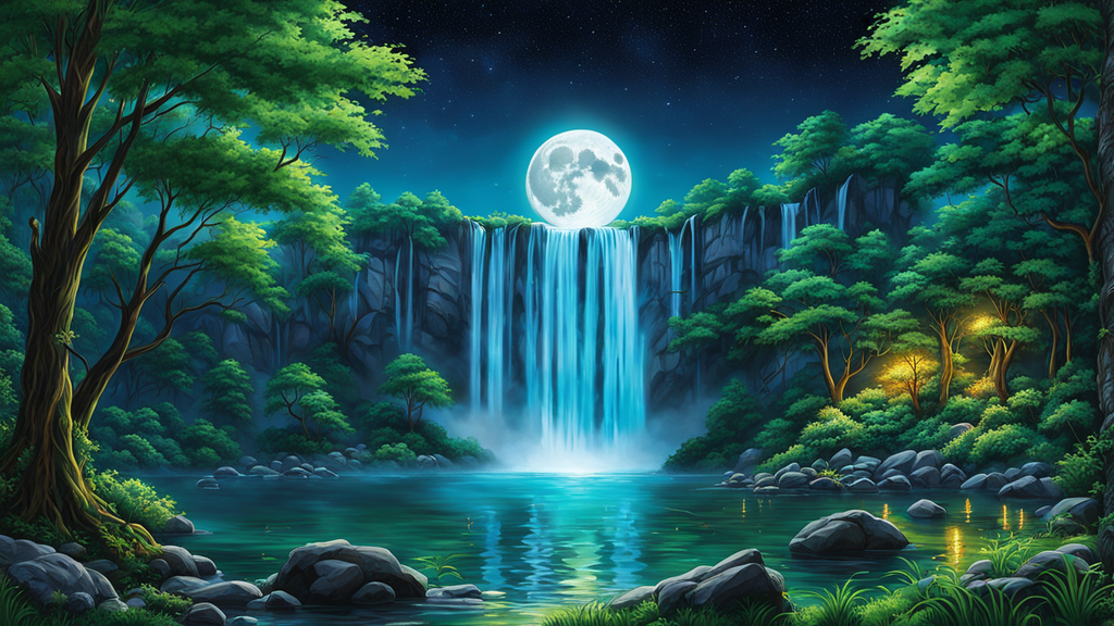 A Breathtaking View Of The Moonlit Night Sky Illuminates Lus By Tuệ Quân Ngô Playground