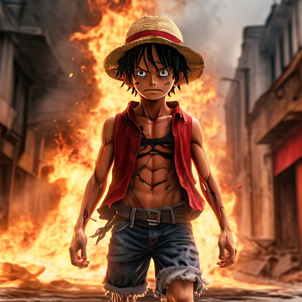 Hyper realistic image of the character Luffy from the film O... by ...
