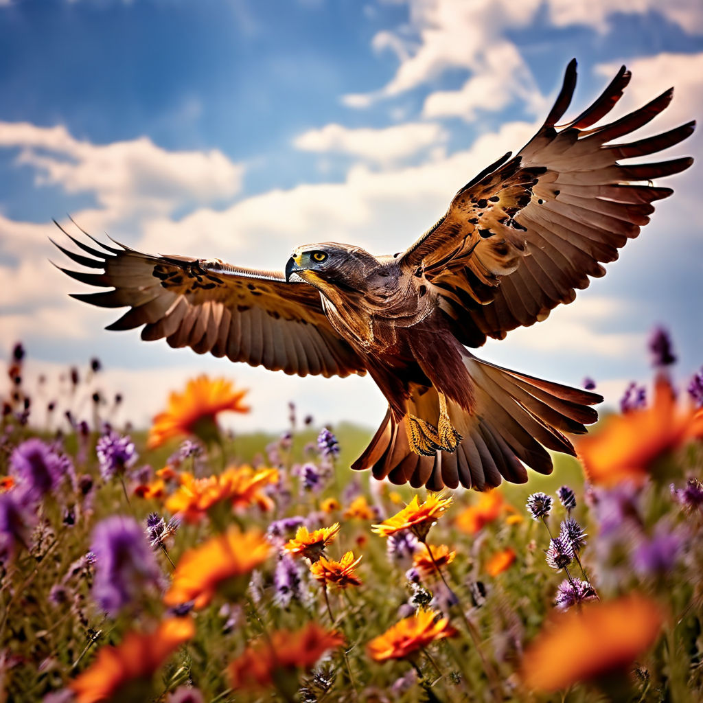 Lone hawk soaring by Ashu jamba - Playground