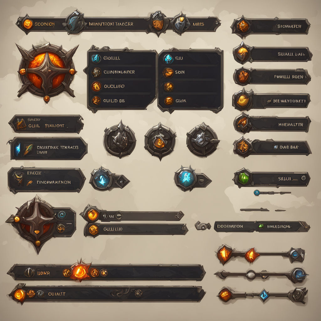 Modern MMORPG UI kit design by Mazeah321 Mazeah - Playground