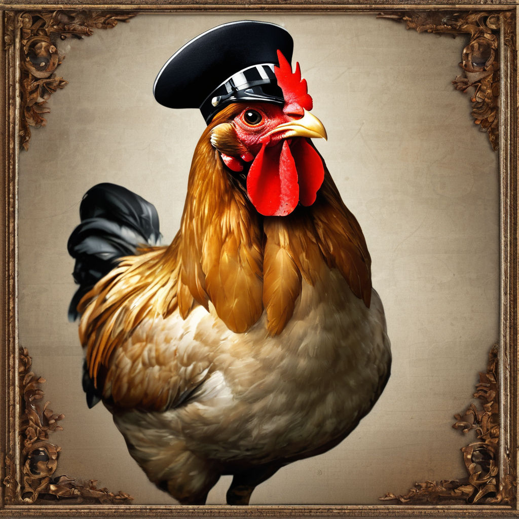 Adolf hitler as a chicken by Florian Steinbichler - Playground
