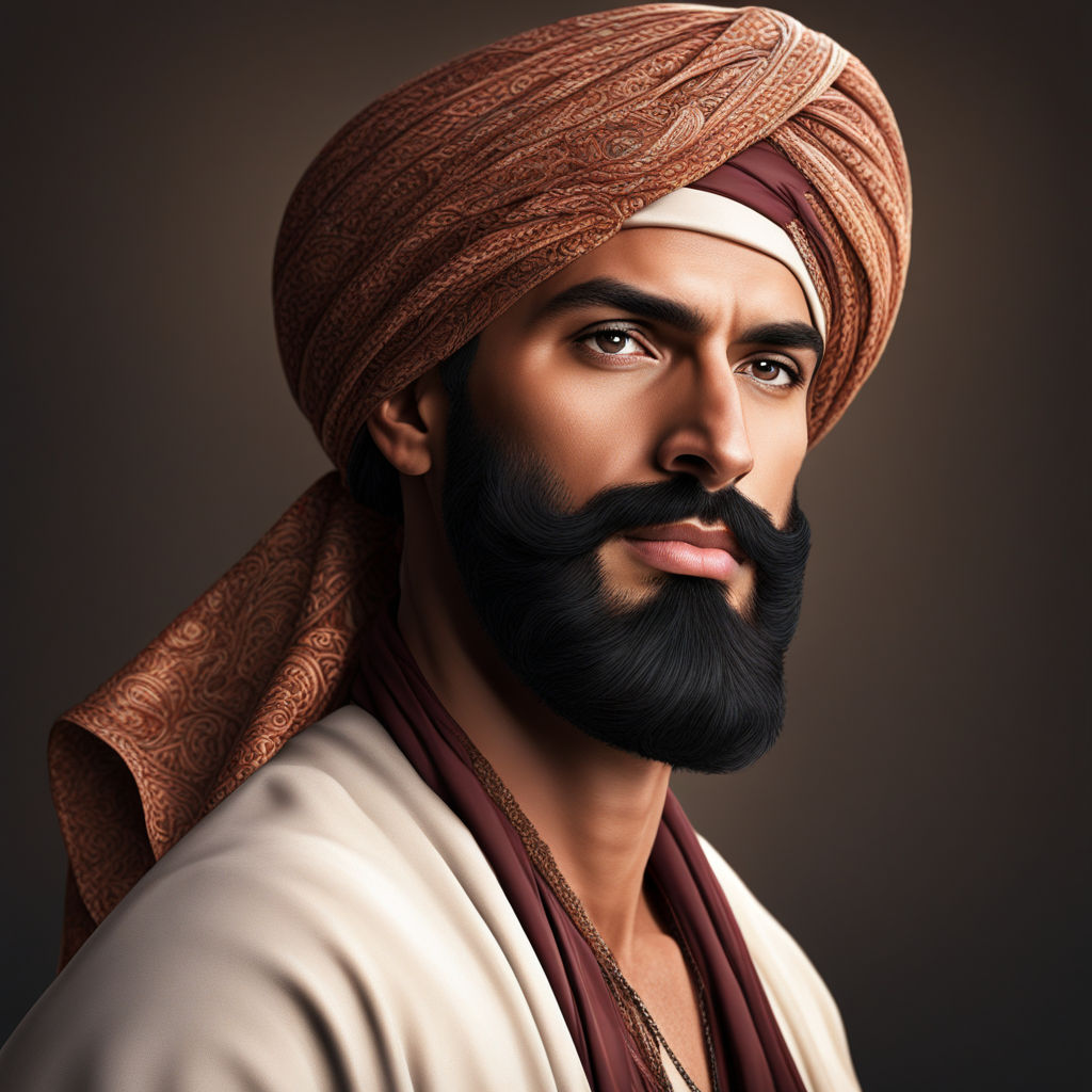 Hyper realistic image of a very handsome Pathan by Sahil Chachera ...