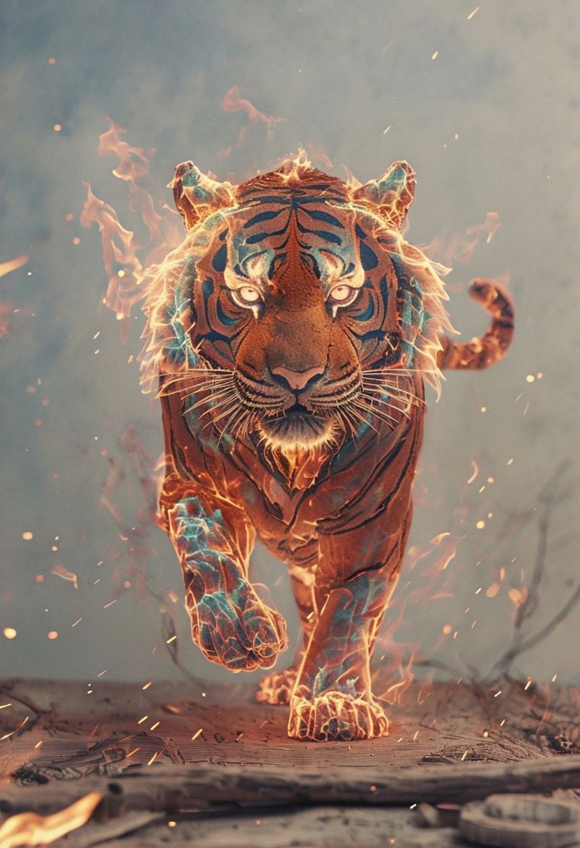 S1600 Digital Art Tiger