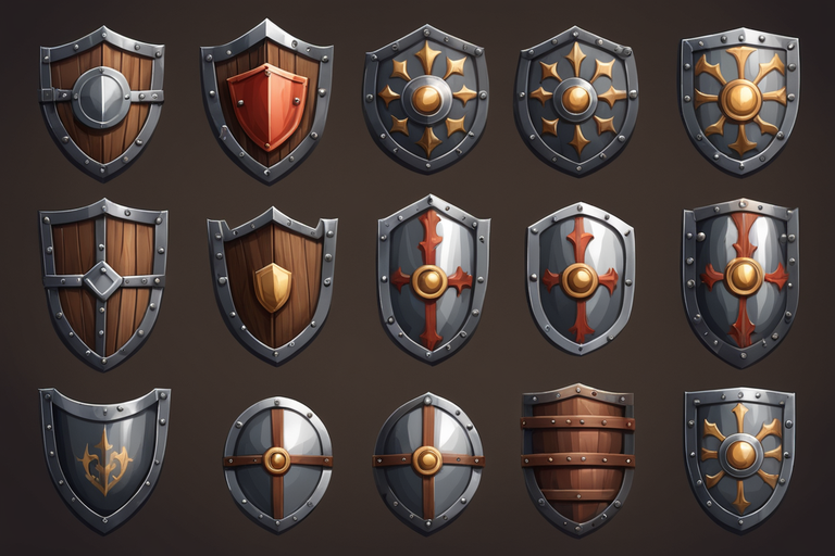 Set of game shields by Reda melhem - Playground