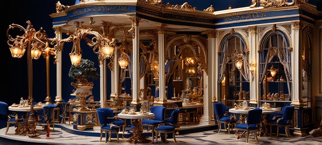 Miniature cafe boasting a luxury neoclassical design by ercüment aydın ...