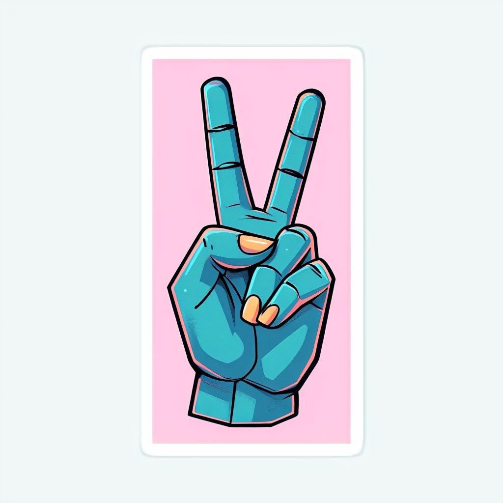 Cartoon Peace Sign Hand Clipart Best