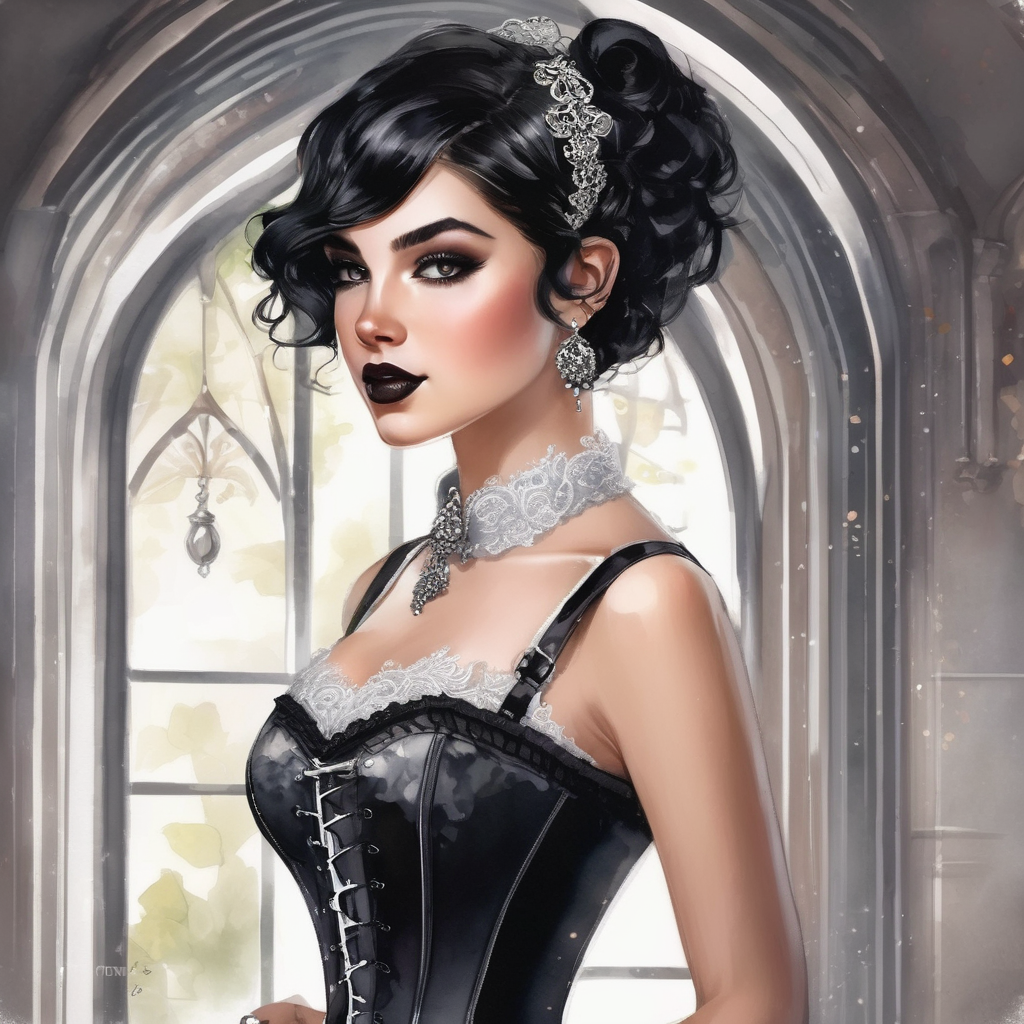 A beautiful 20-year-old English woman. She is a goth wearing... by ...