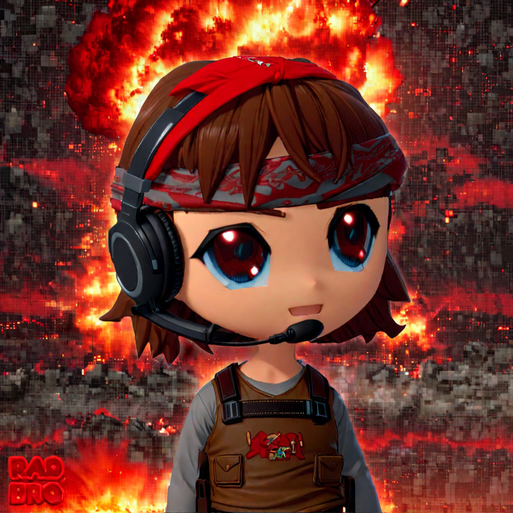 A 3d render of a chibi-eyed boy with a brown mullet wearing ... by XD ...