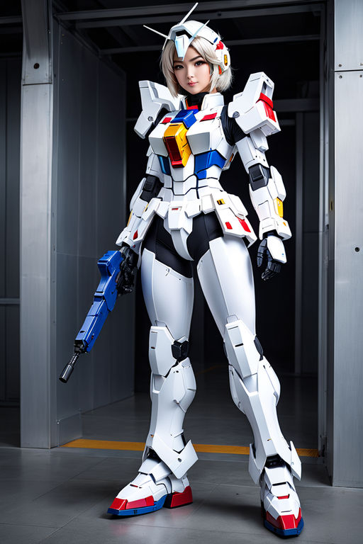 White gundam rx78 cosplay girl by Enjuo Lu - Playground