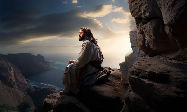 Jesus Christ on the cliff by Eliana Oliveira - Playground