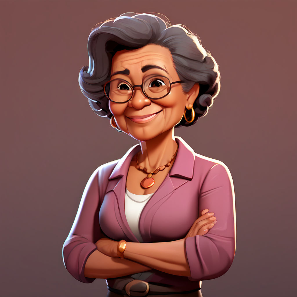 Simple Filipino strong auntie mid age . Animated Cartoon by Bruno ...