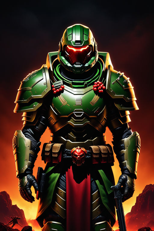 Doom Slayer. Video game character. Catholic. Christian. Pray... by J G ...