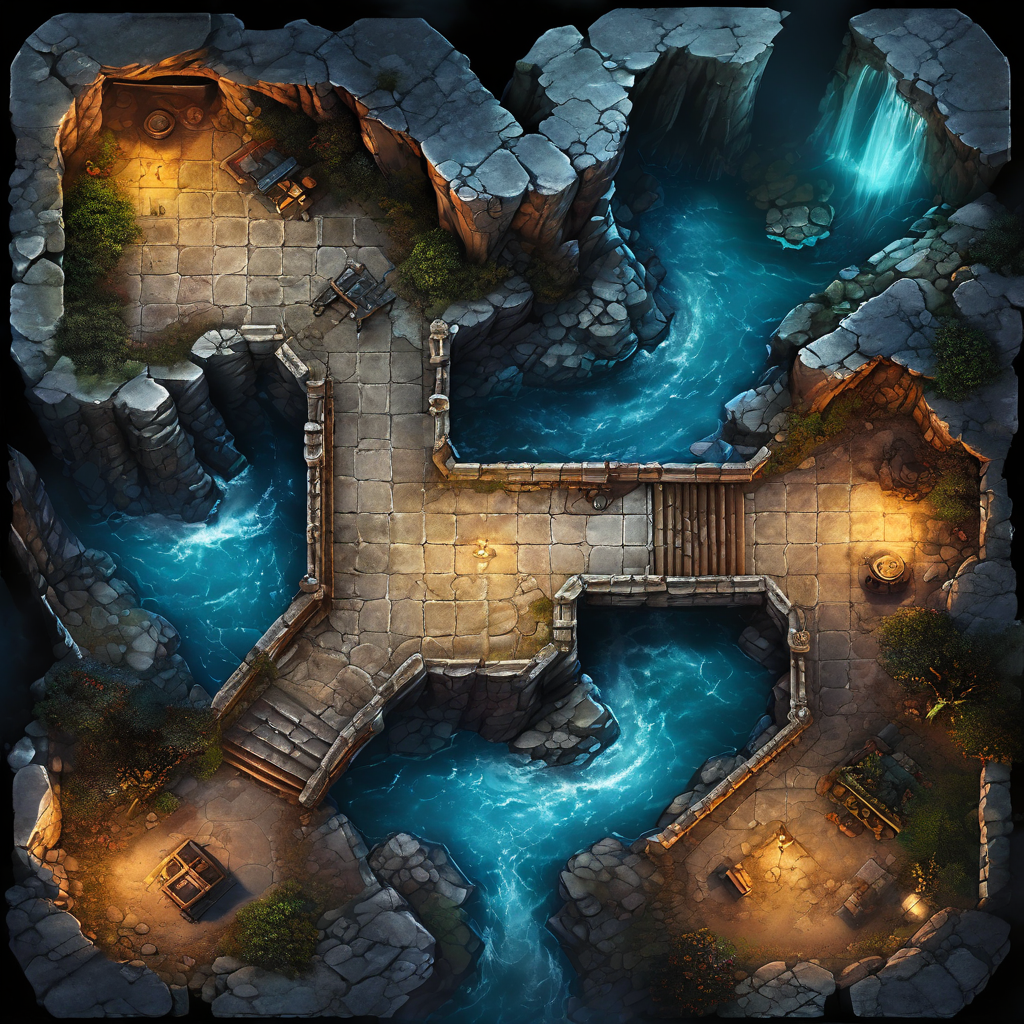 Top-down tabletop battlemap by Heather Ambrosio - Playground