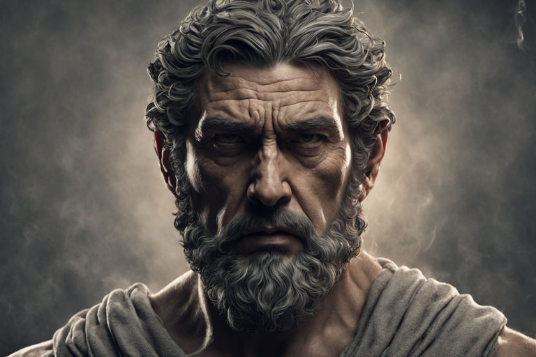 Front View of a Stoic Greek Man by Mirian lopes - Playground