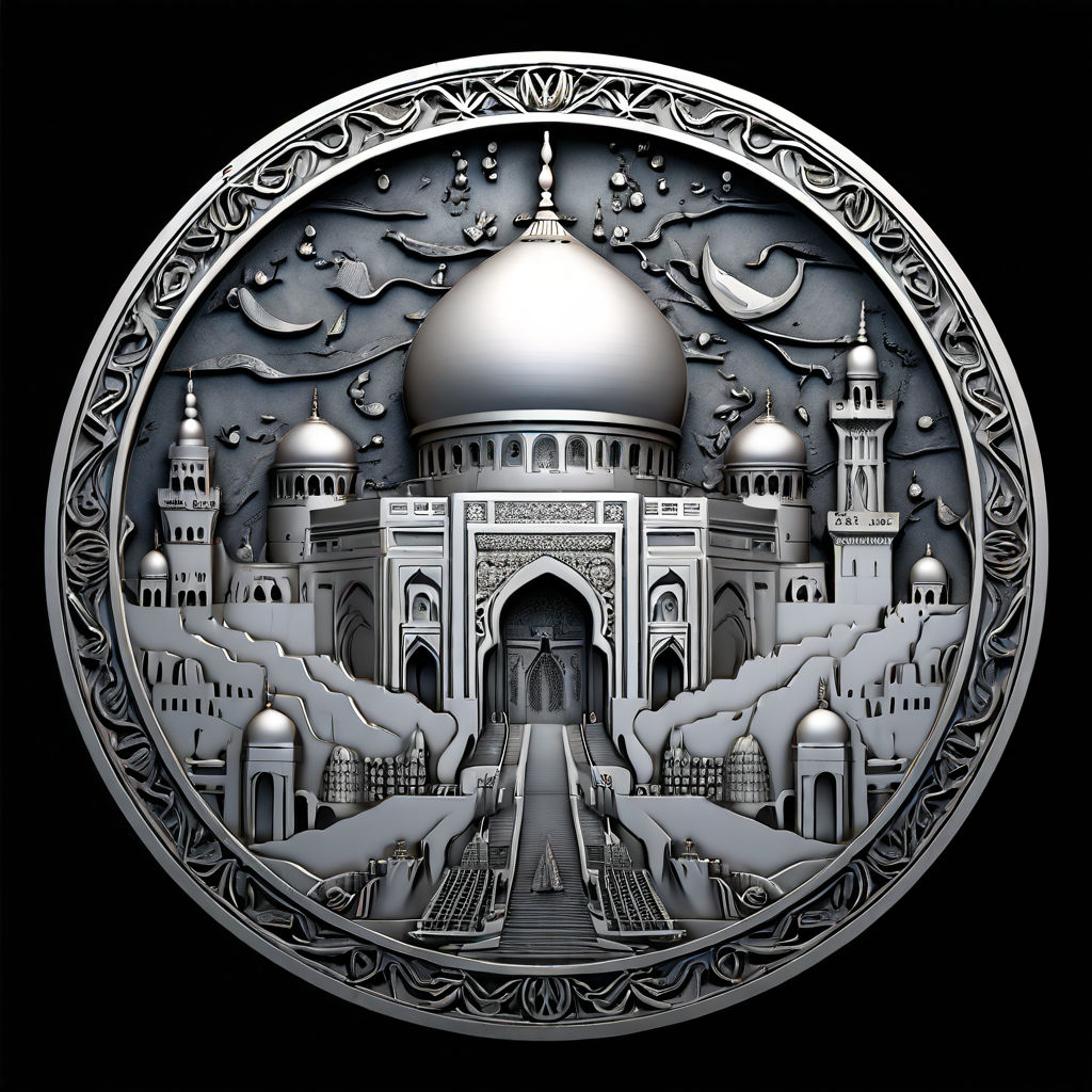 Dome of the rock mosque Pendant Relief Art for CNC BMP relie... by ...