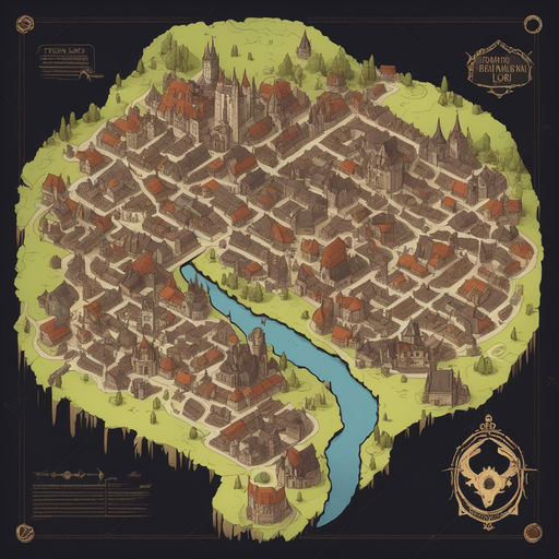 City map; rpg; 4k; dark fantasy; capital city; medieval city... by Luiz ...