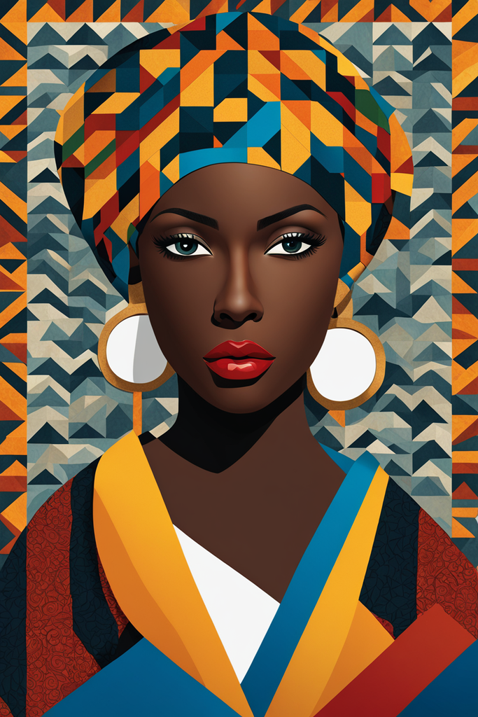 African woman quilt pattern inspired by the collaboration of... by Ron ...