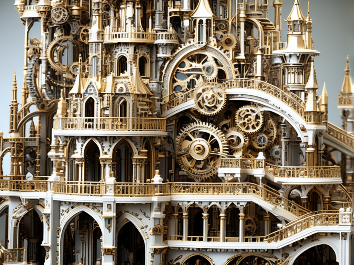 An complex intricate mechanical clockwork castle by Arty Images ...