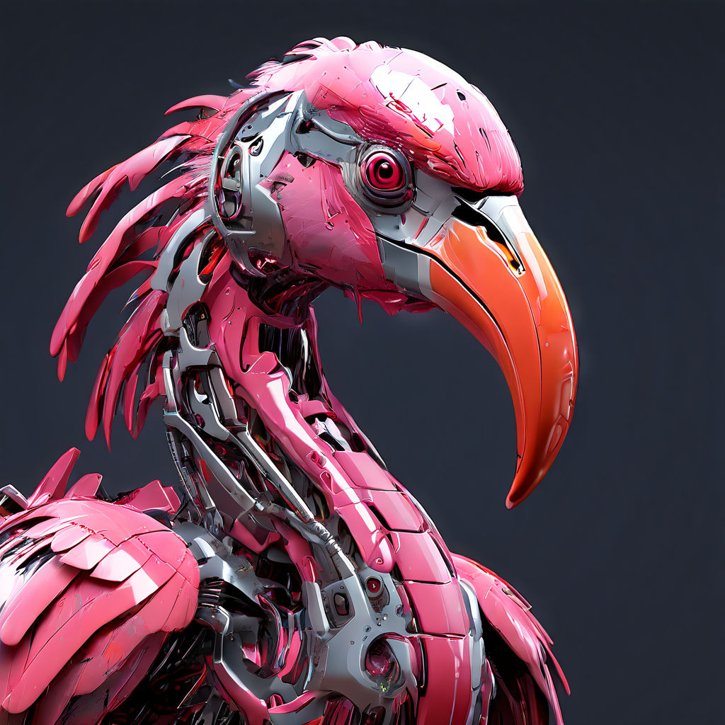 Robot flamingo by Mr. Lo - Playground