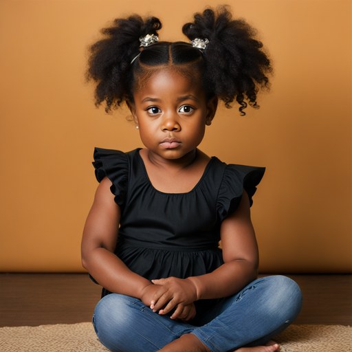 4 year old black girl by Deidre Horton-Phillips - Playground