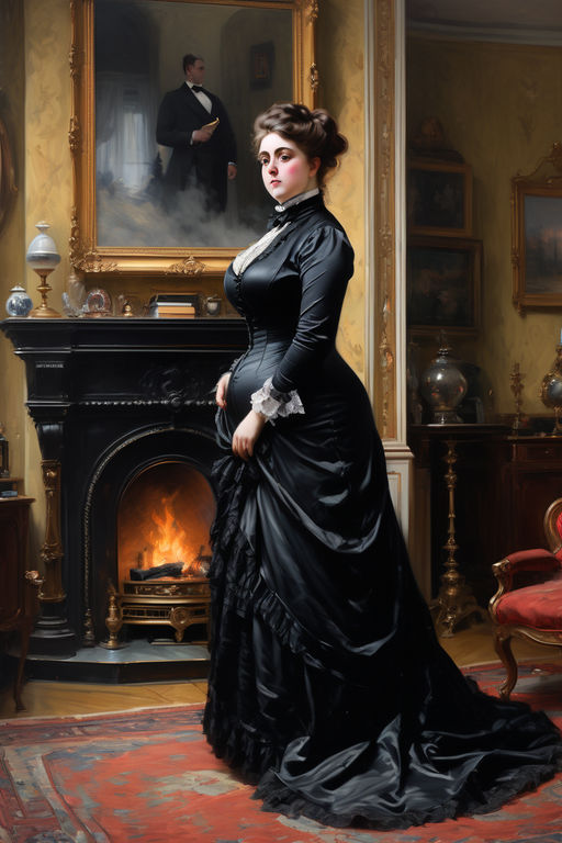 Full body shot of A curvy voluptuous buxom pretty Victorian... by ...