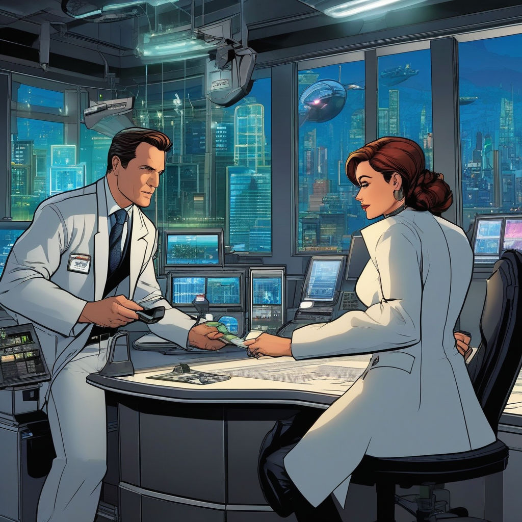 Dr. Maxis reveals to Detective Nathan Cross and his assistan... by ...