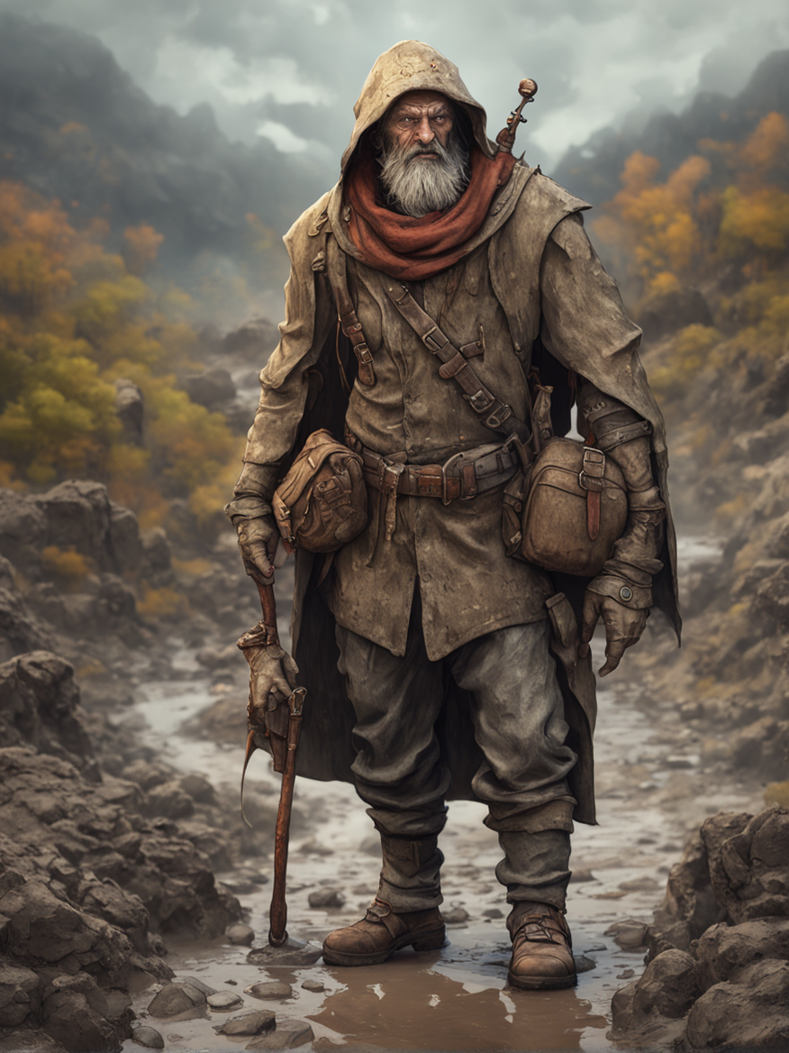 CREATE a medieval hobo creature character in VERY DIRTY AND ... by ...