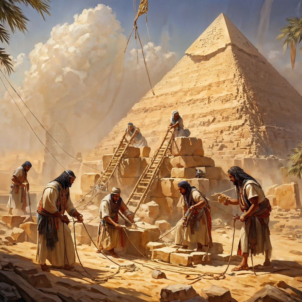 Ancient Egyptians building the pyramid by Efsanevi Anlatılar - Playground