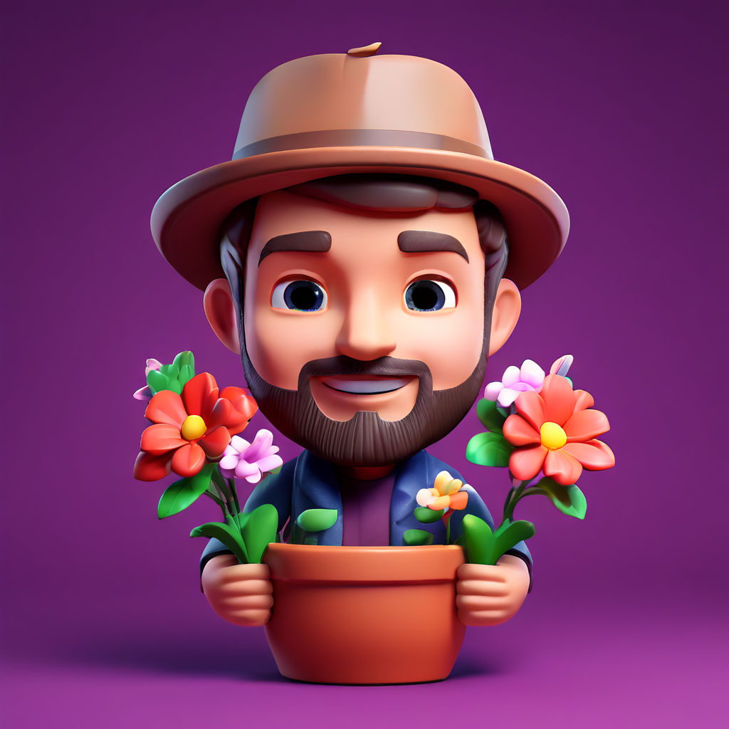 Create a 3D face portrait in Memoji style. He is a gardener by Quynh HX ... Create a 3D face portrait in Memoji style. He is a gardener by Quynh HX ...