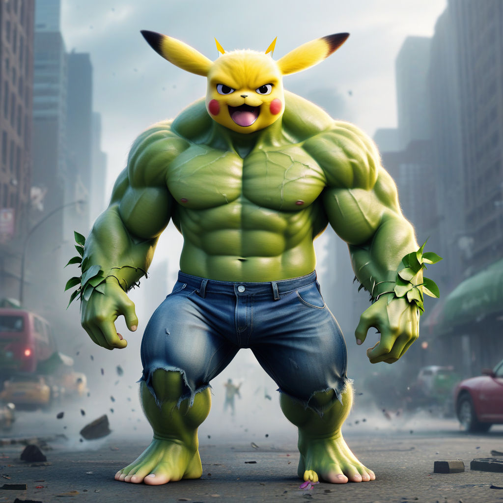 4k image Hulk pikachu by Koray Dikyar - Playground
