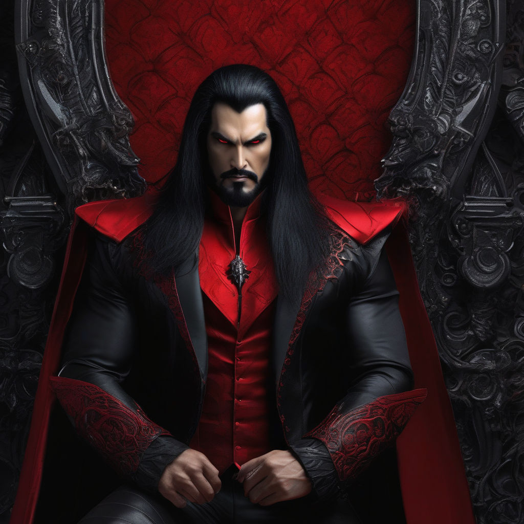 A super muscular male vampire lord in a rich vampire lord ve... by Xelo ...