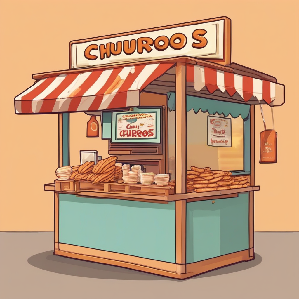 A churros stand called: JR CHURROS by Mario - Playground