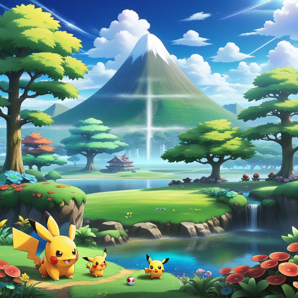 Pokemon landscape by Kiwii - Playground