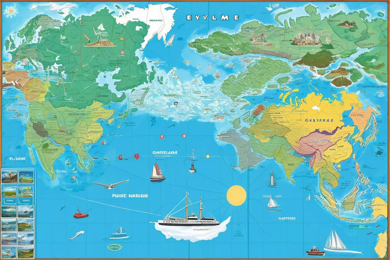 Make a map of the world as if it were a board game by camila caggiano ...