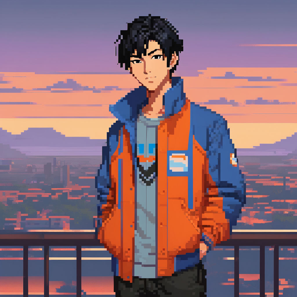 Japanese-American teenage boy inspired by Valorant's Yoru by Craftshaft ...